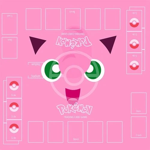 Tapis de jeu de cartes Pokemon rose • Enfant World