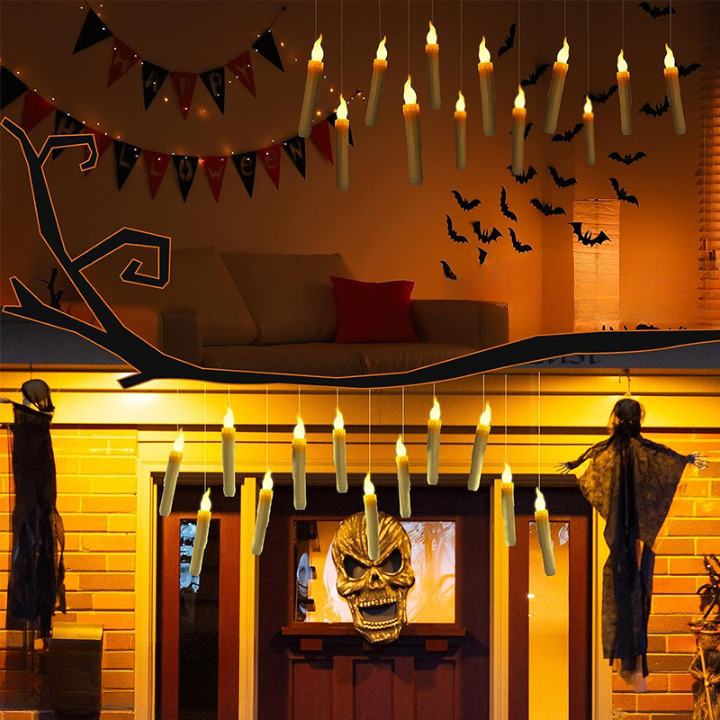 Bougies magiques Harry Potter flottantes à LED avec baguette • Enfant World