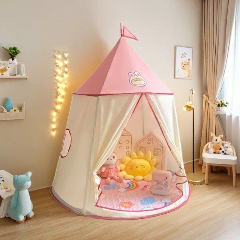 Tipi château rose ou marron pour enfant • Enfant World