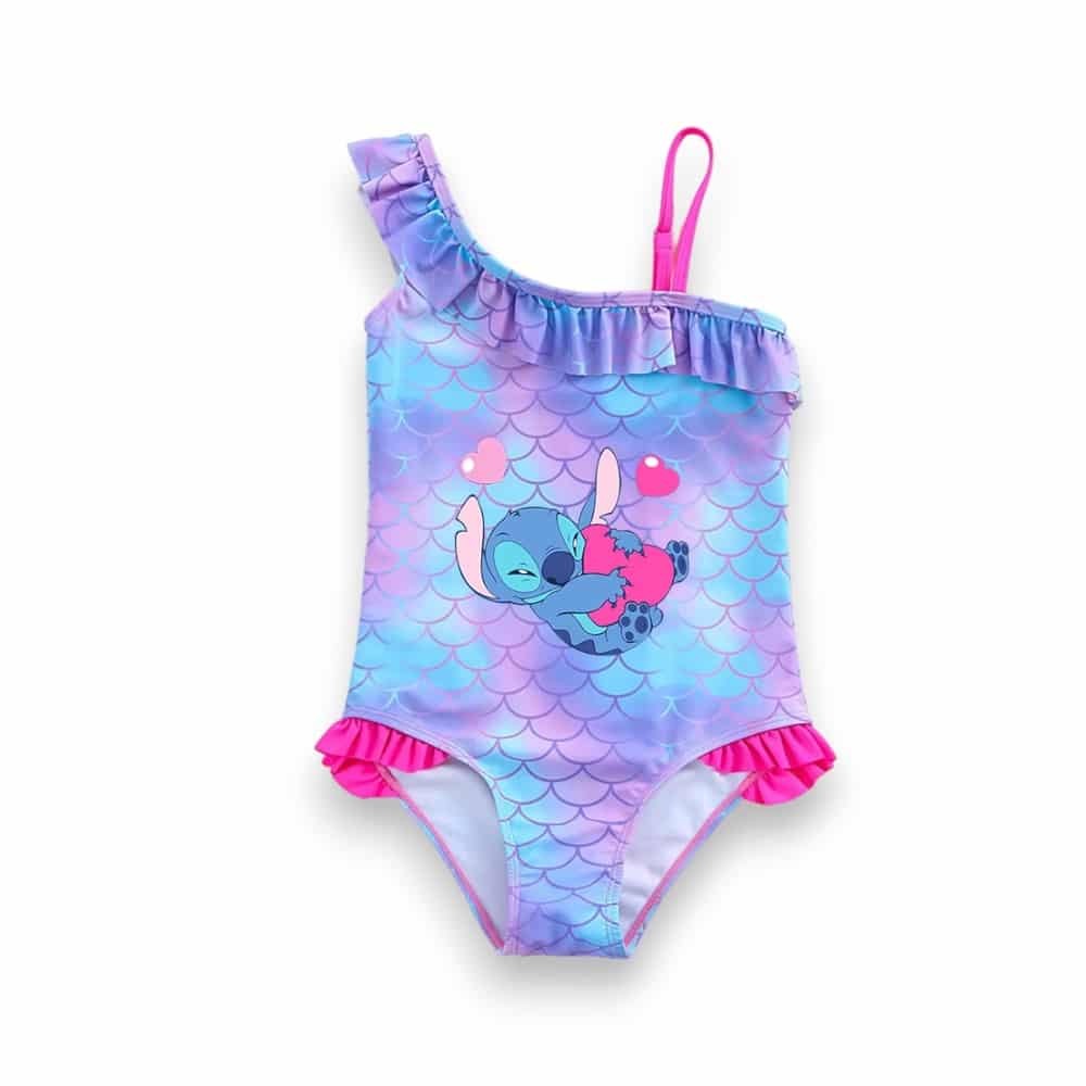 Maillot de bain Stitch 1 pièce style sirène violet pour fille • Enfant ...