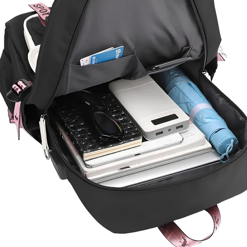 Sac à dos K-pop Demon Hunters avec port USB • Enfant World