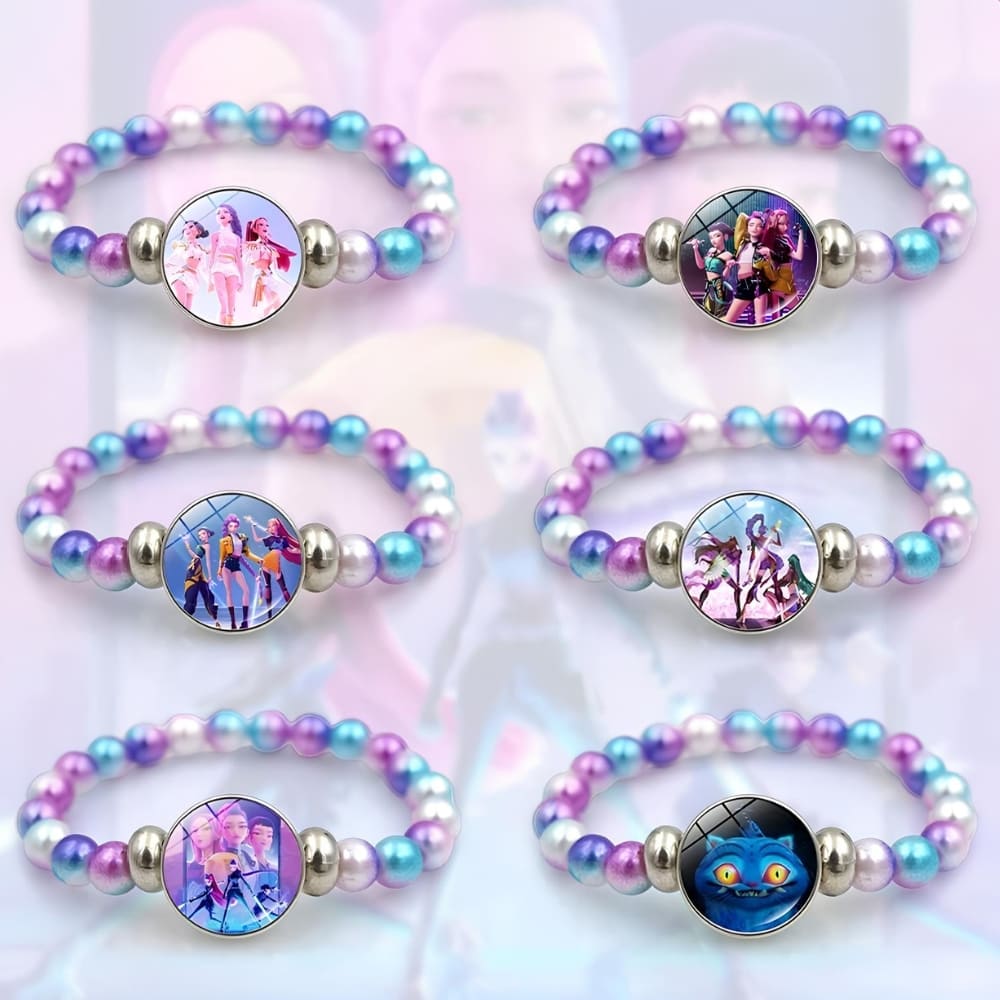 Lot de 6 bracelets K-pop Demon Hunters avec perles • Enfant World