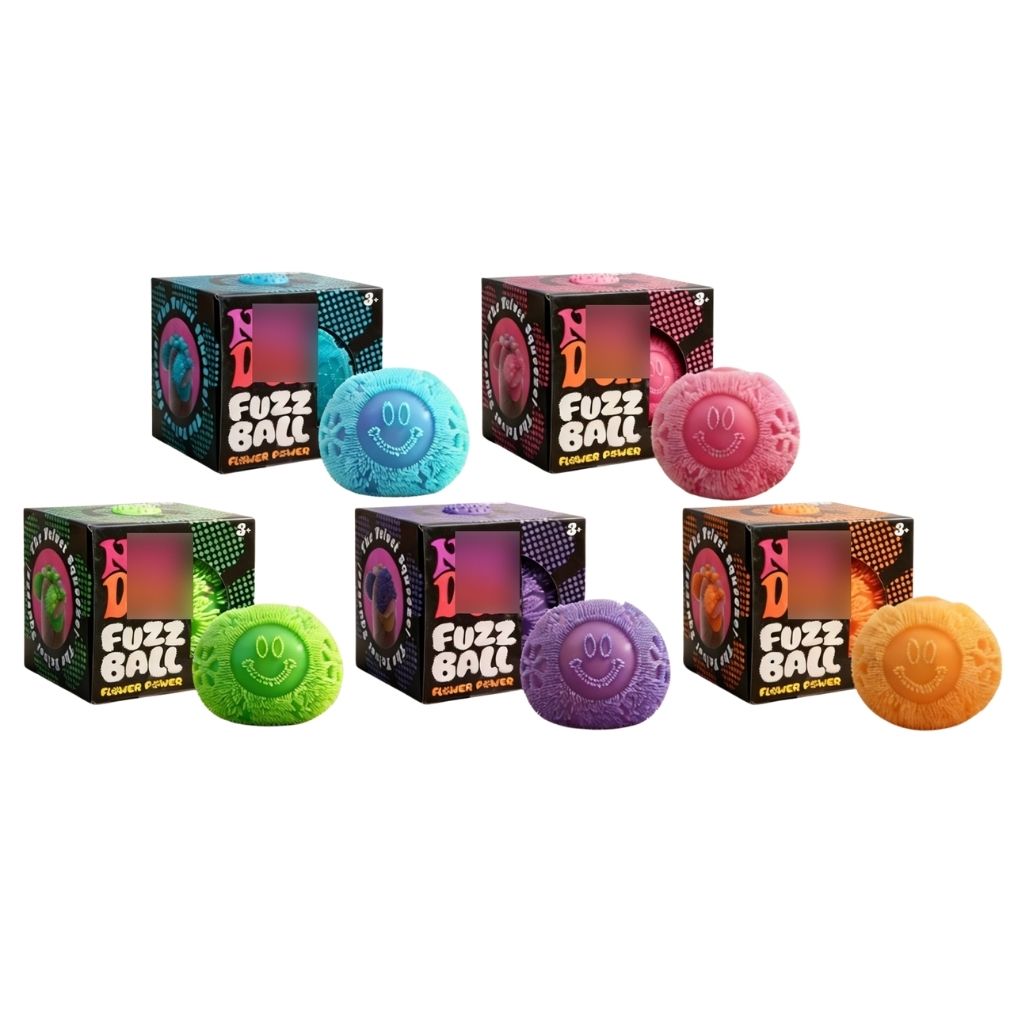 Squishy Needoh balle smiley pelucheuse, jouet anti-stress sensoriel à ...